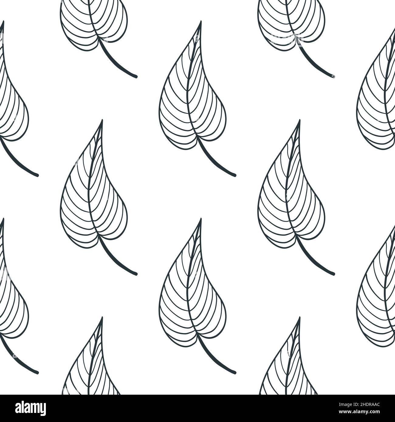 Striped leaf seamless pattern vector illustration Stock Vector Image ...