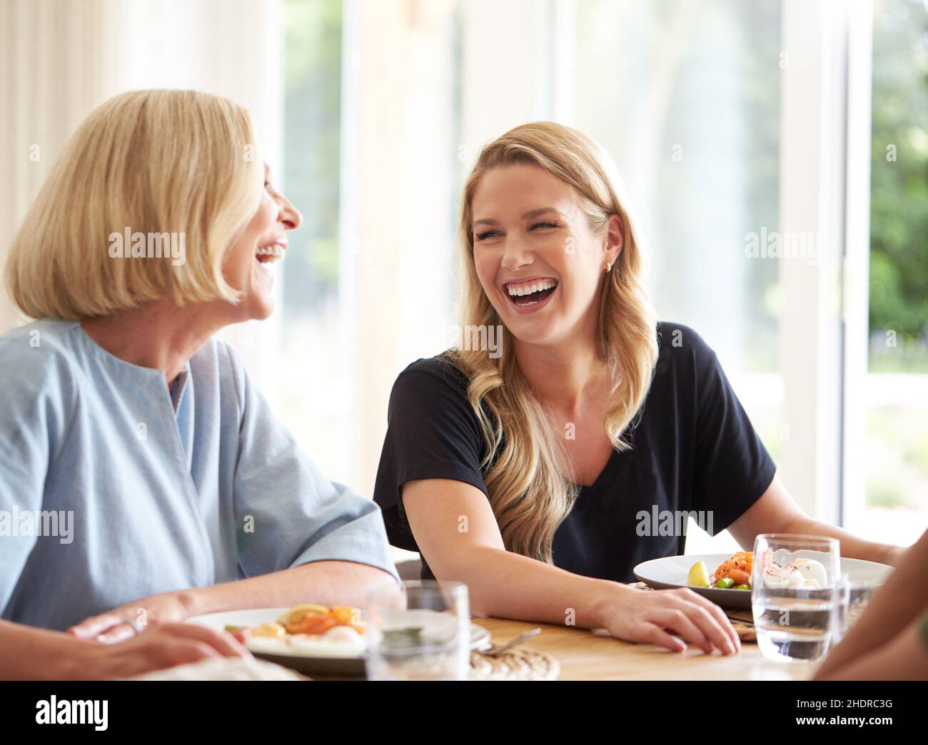 laughing, together, lunch, laugh, smiling, togethers, lunch time Stock ...