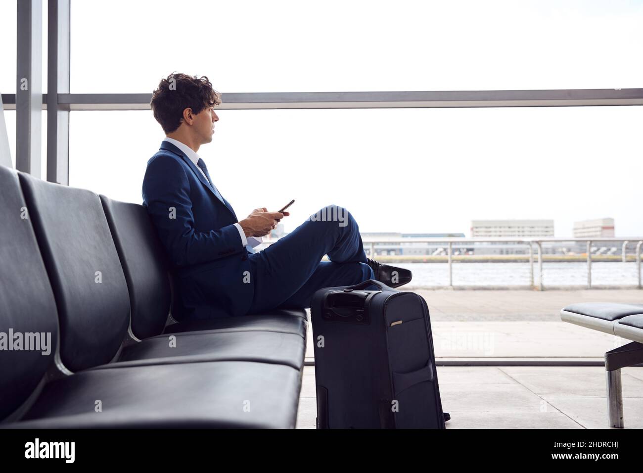 businessman, business, airport, waiting, boss, businessmen, executive ...