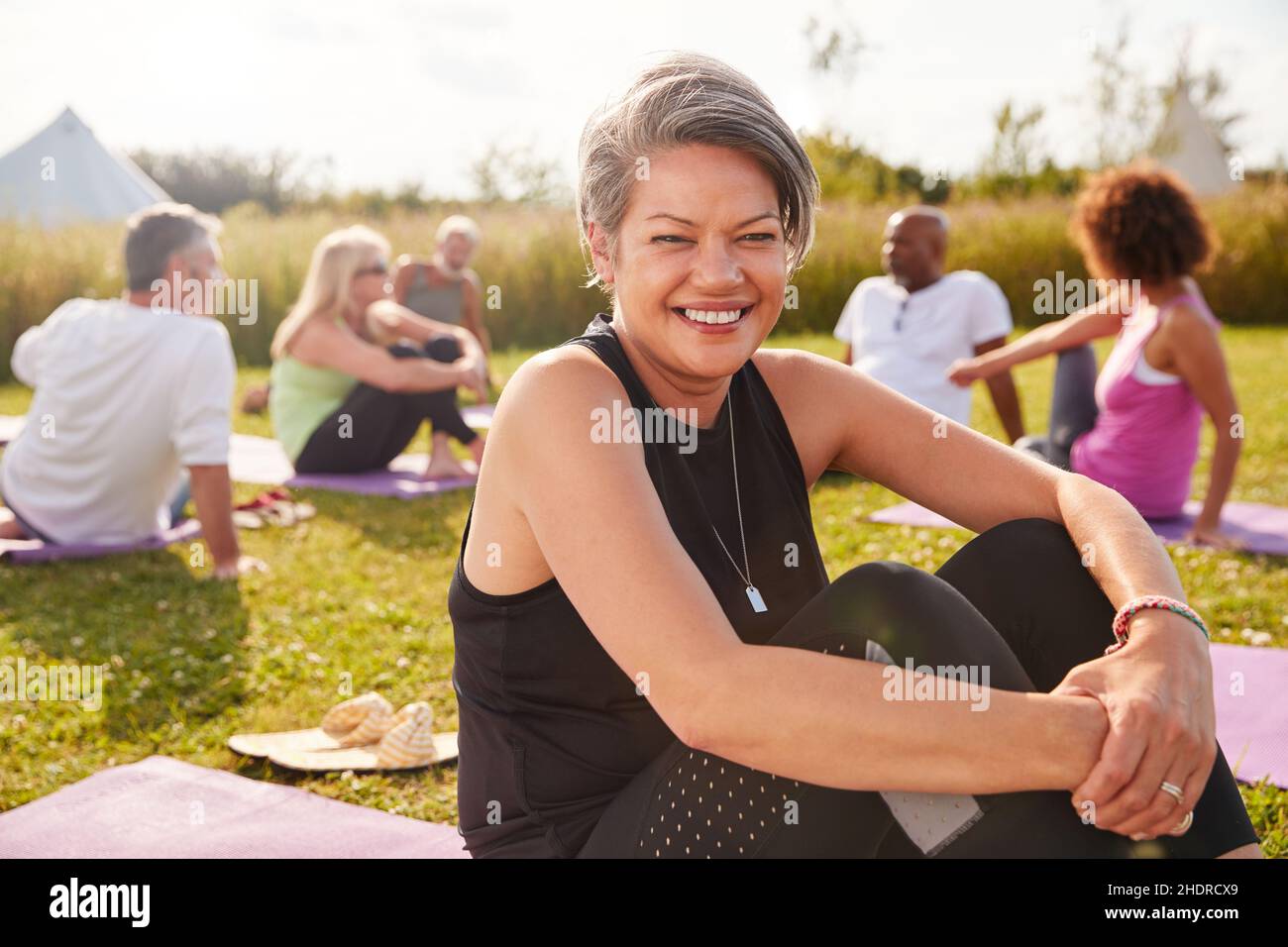 smiling, yoga, smile, yogas Stock Photo - Alamy