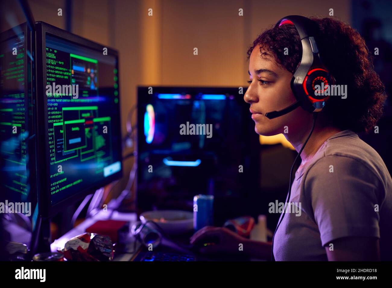 girl, display, programming, girls, displays Stock Photo - Alamy