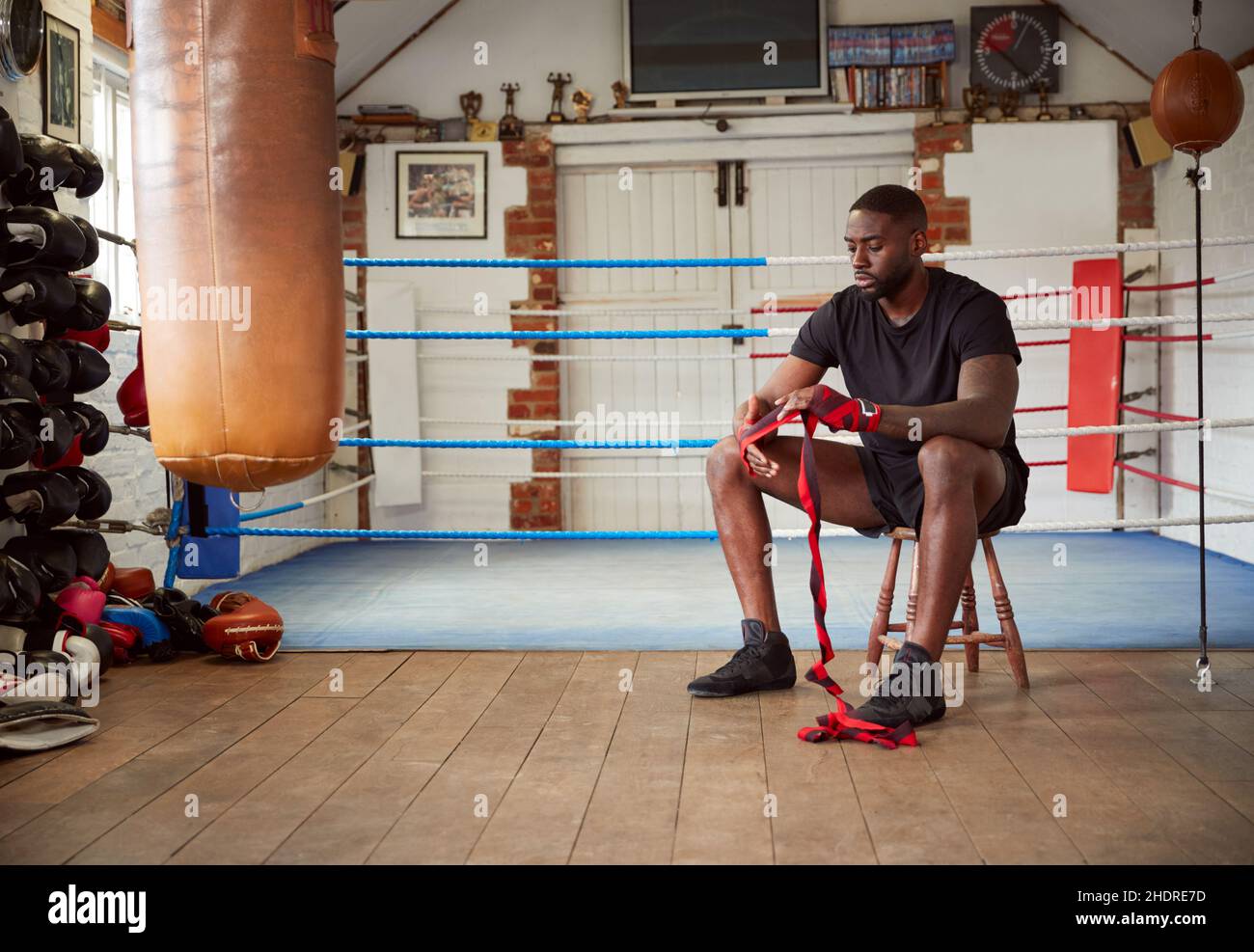 preparation, boxer, bandage, preparations, boxers, bandages Stock Photo ...