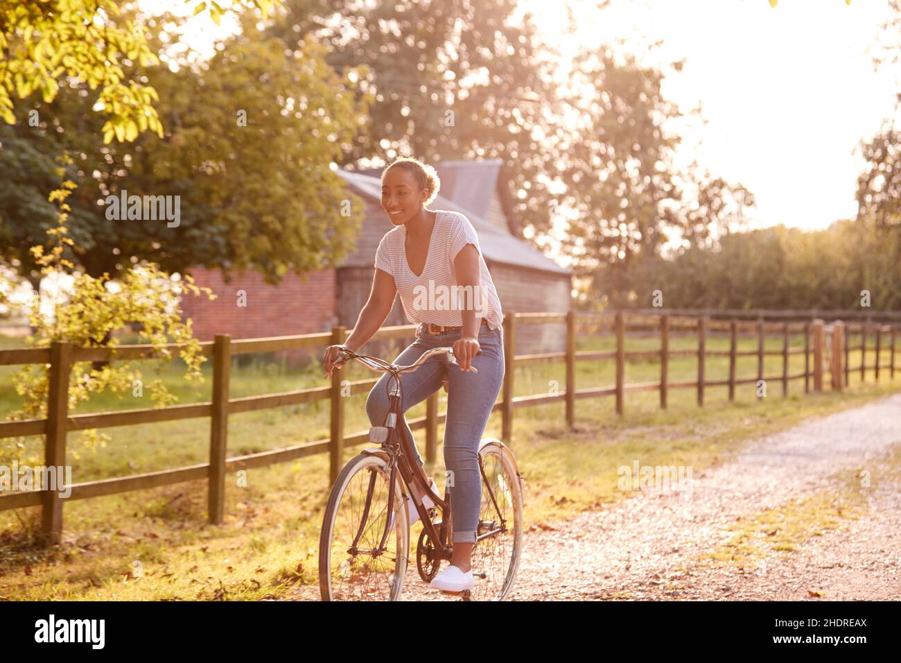 rural scene, cycling, late, country, country life, rural, rural scenes ...