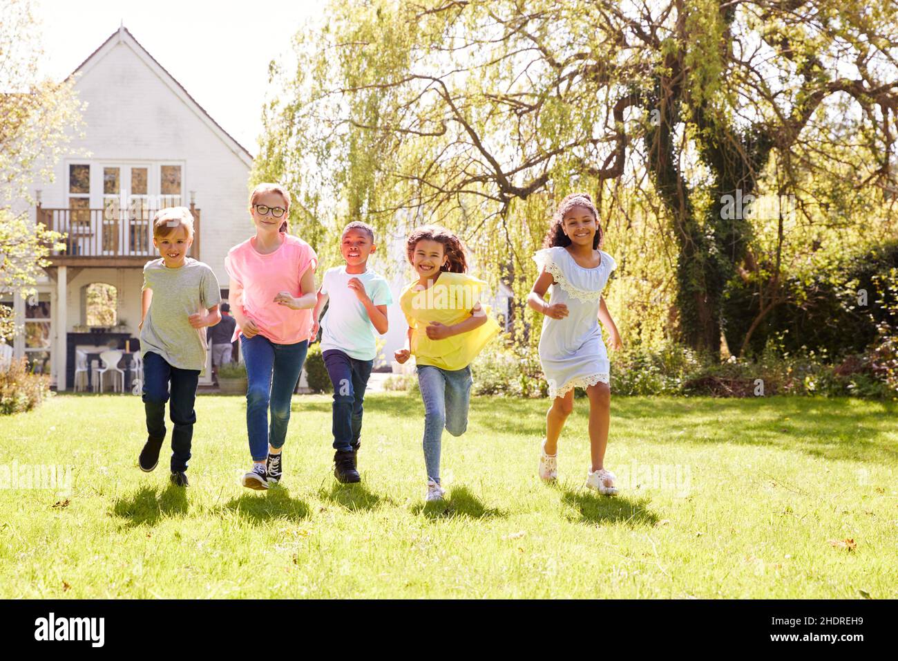 happy, garden, running, friends, happies, gardens, jogging, friend ...