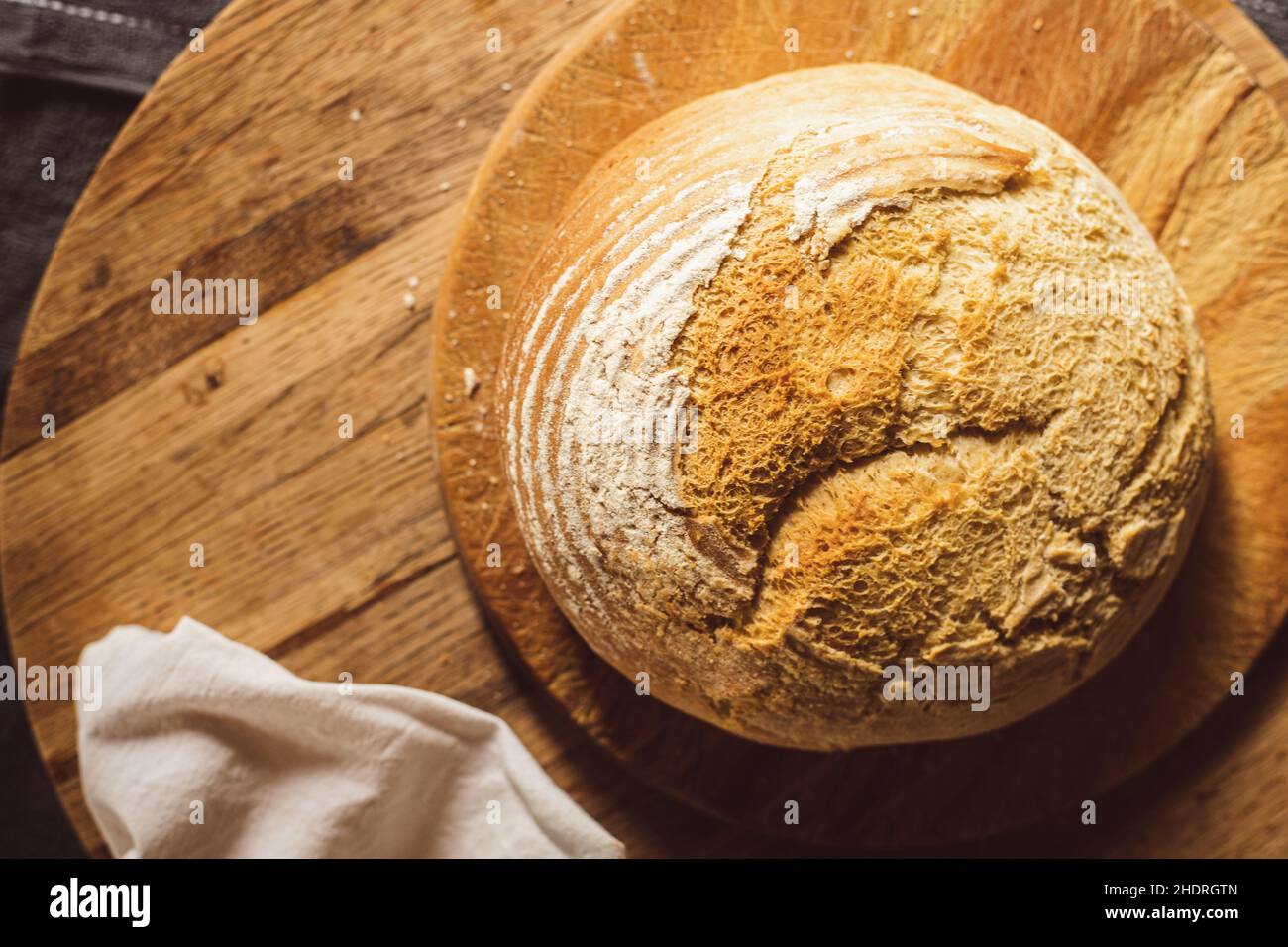 top down of fresh baked white bread Stock Photo - Alamy