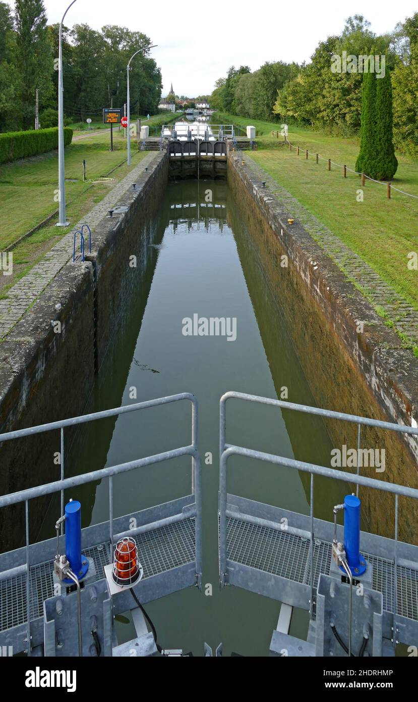 canal locks, canal lock Stock Photo - Alamy