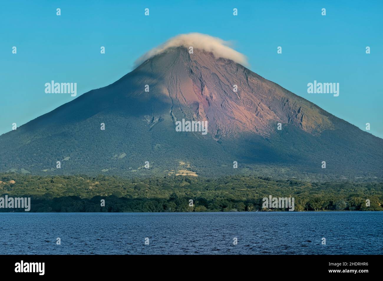 Concepción volcano towering over Ometepe Island, Nicaragua Stock Photo ...