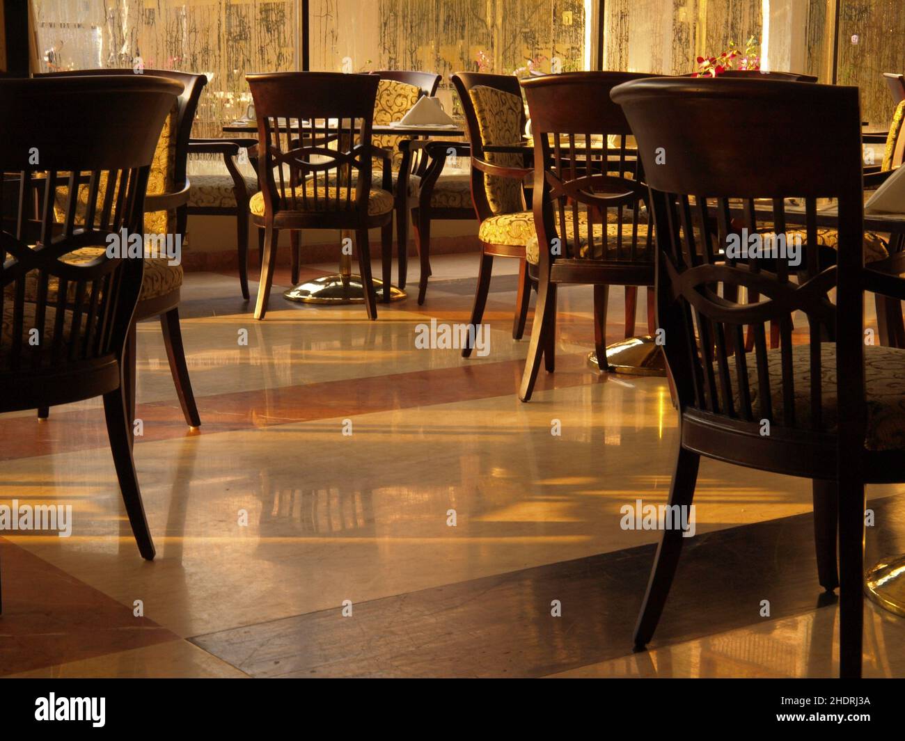 Upholstered chairs restaurant hi-res stock photography and images - Alamy
