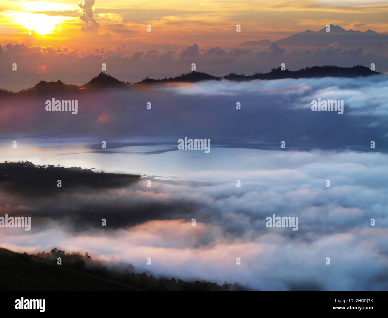 twilight, sunrise, sunset, bali, gunung batur, twilights, sun rises ...