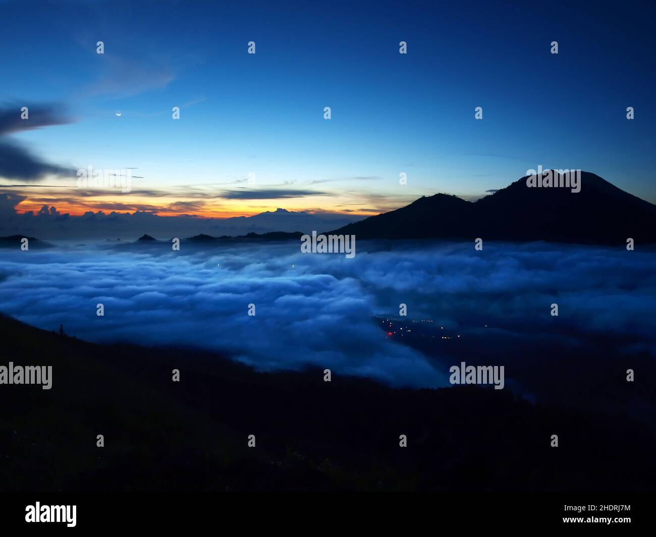 twilight, volcano, bali, gunung batur, twilights, volcanos, balis ...