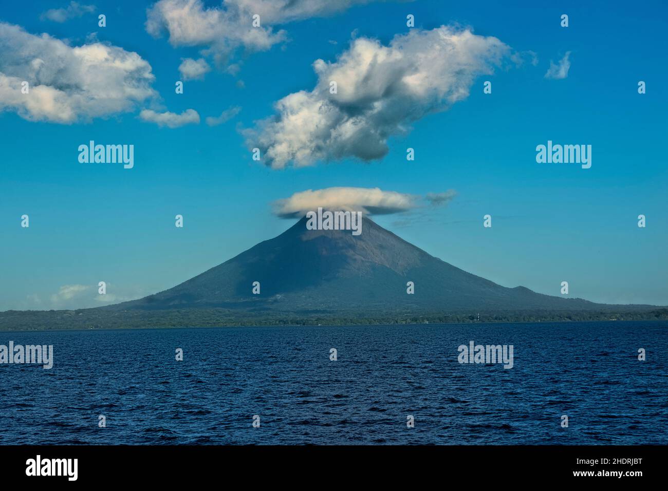 Concepción volcano towering over Ometepe Island, Nicaragua Stock Photo ...