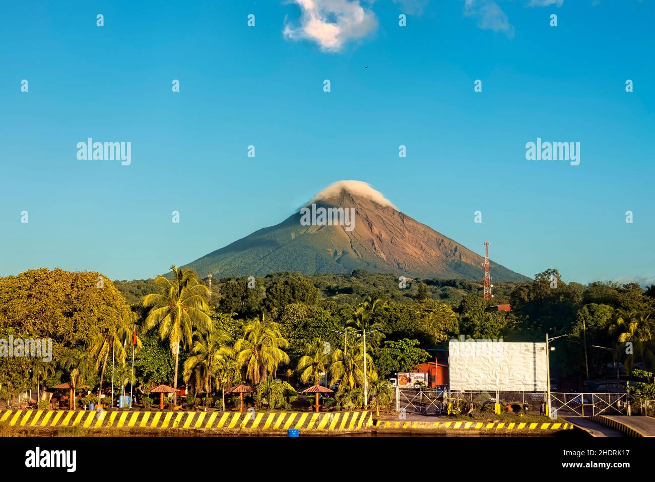 Concepción volcano towering over Ometepe Island, Nicaragua Stock Photo ...