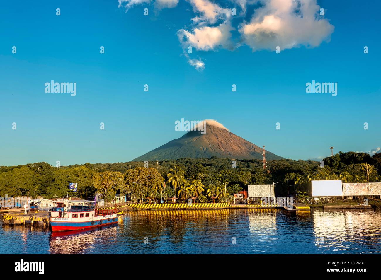 Concepción volcano towering over Ometepe Island, Nicaragua Stock Photo ...