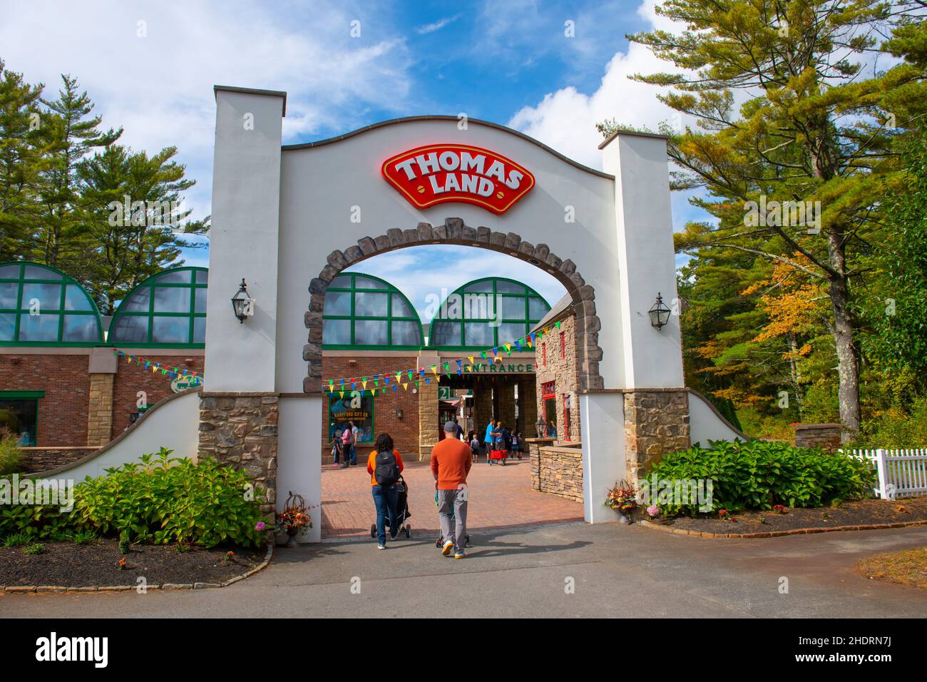 Main Entrance to Thomas Land USA in Edaville Family Theme Park in town ...