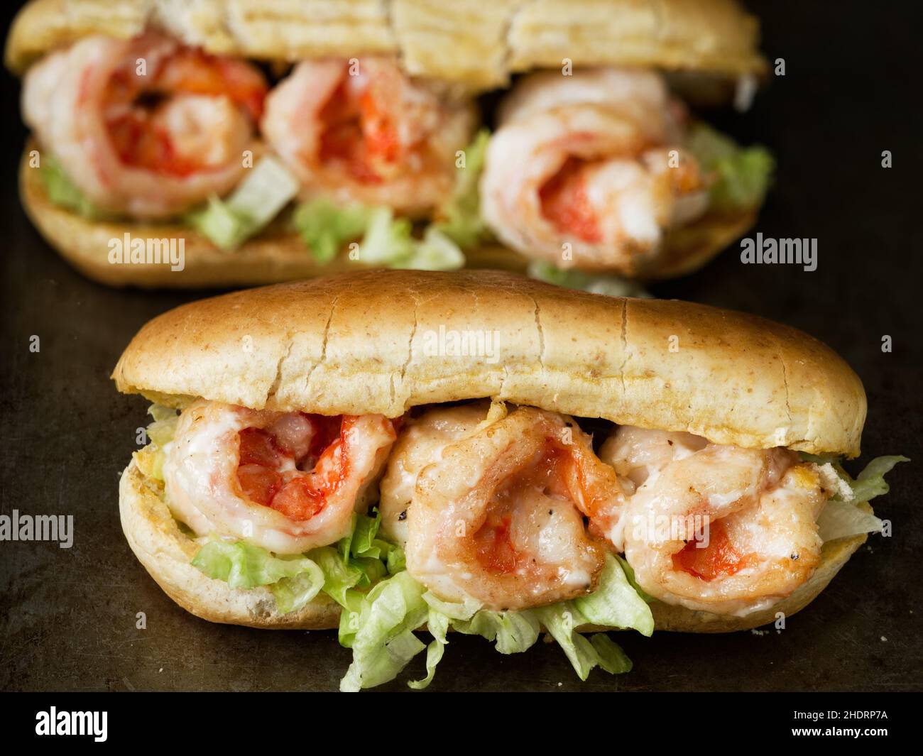 shrimp, sandwich, prepared shrimp, sandwichs Stock Photo - Alamy