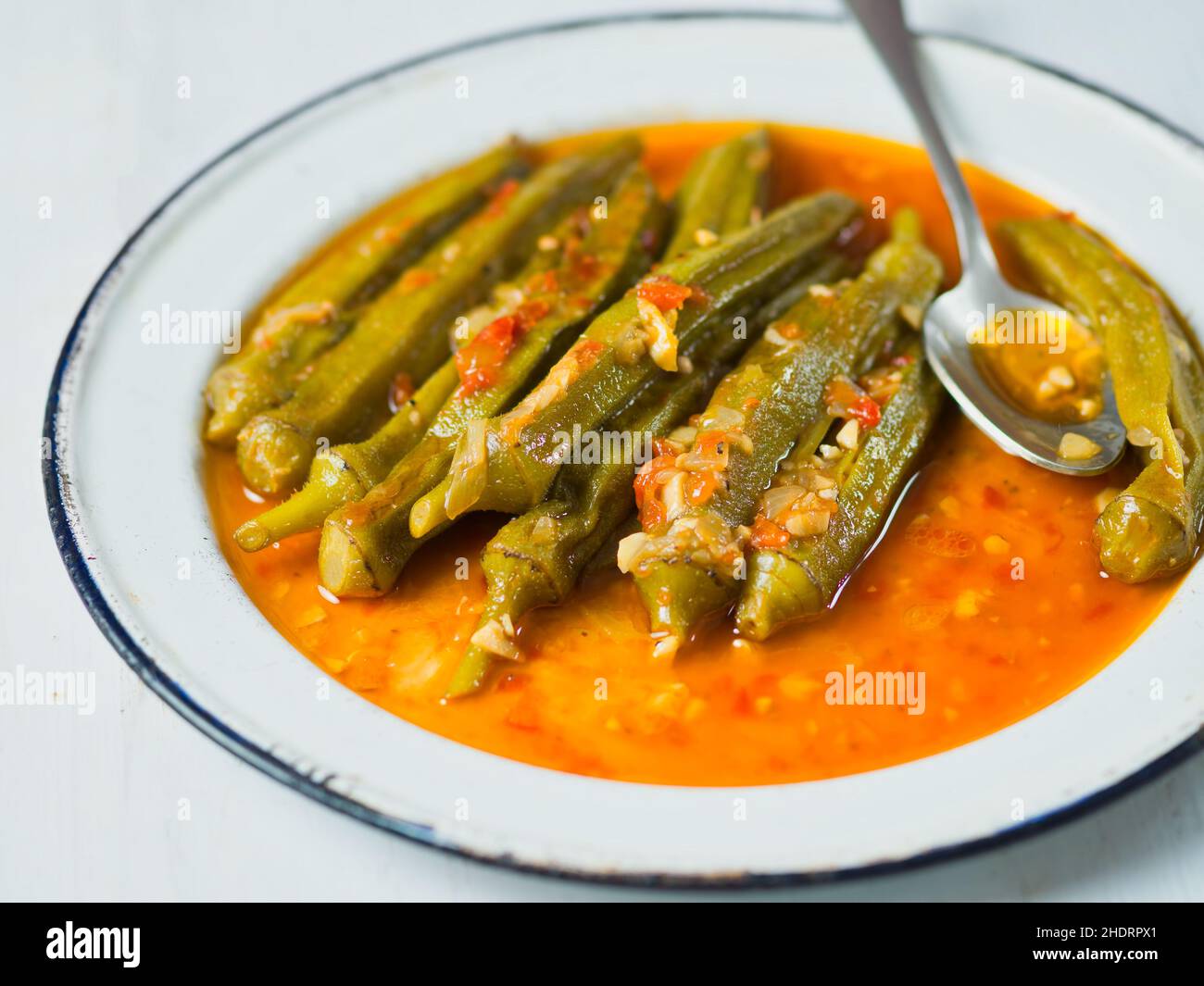 okra pod, okra pods Stock Photo - Alamy