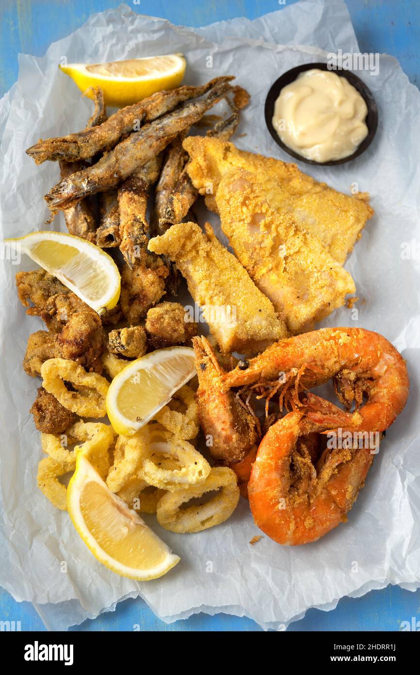 fast food, seafood, fried, fastfood, seafoods, frieds Stock Photo - Alamy