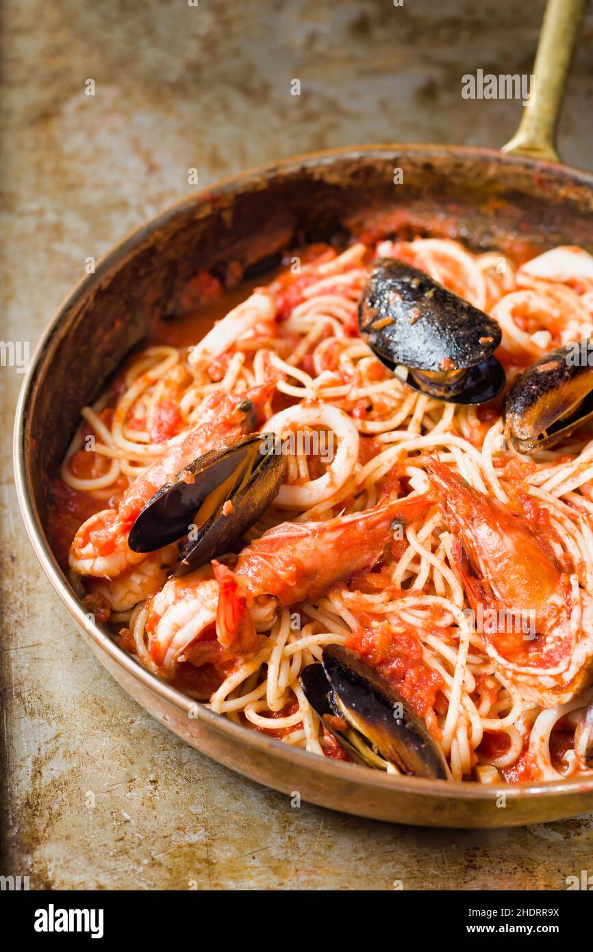 seafood, pasta dish, seafoods, pasta dishs Stock Photo - Alamy