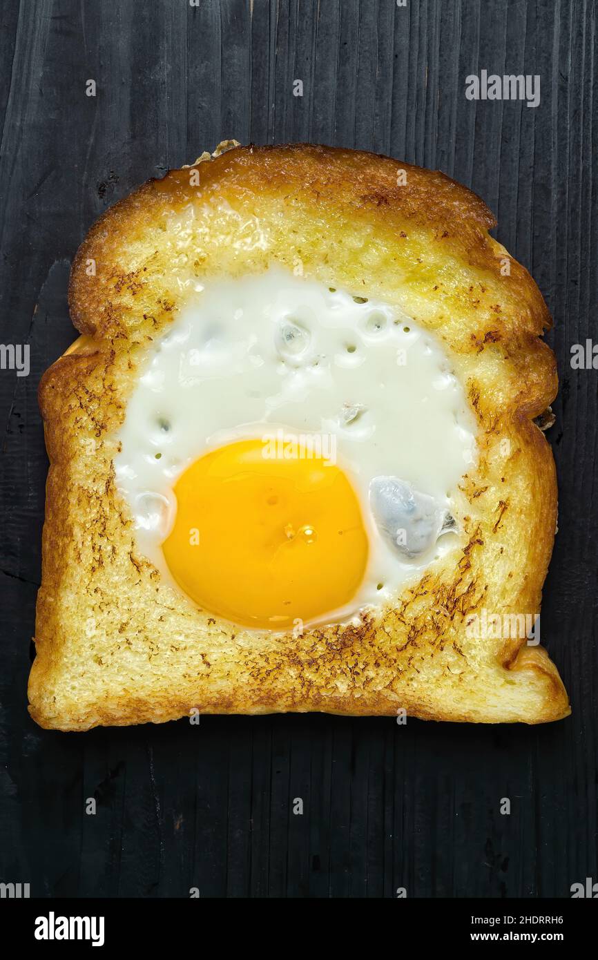 fried egg, slice of bread, fried eggs, slice of breads Stock Photo - Alamy