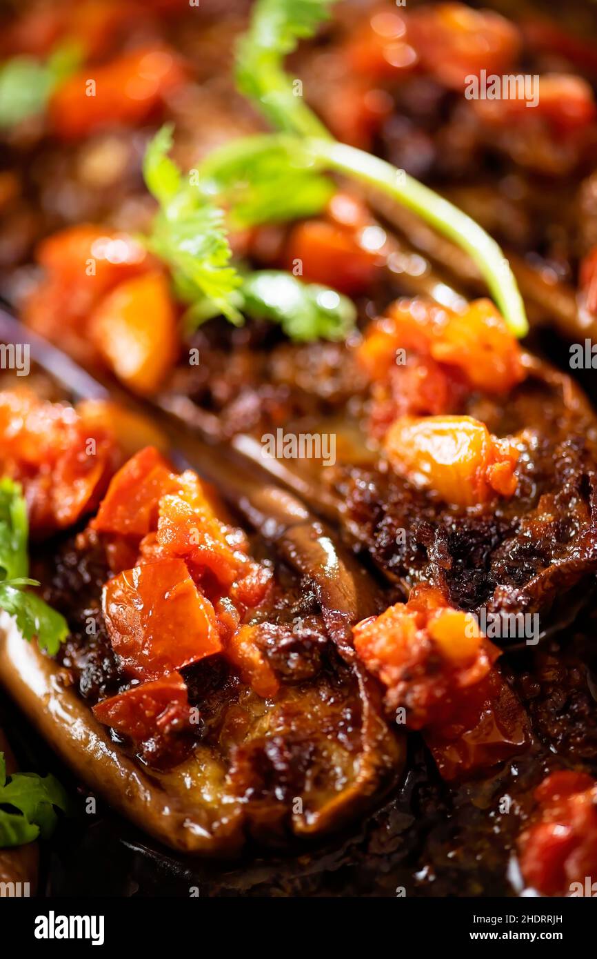 arab cuisine, stuffed eggplant, arab cuisines, arab food Stock Photo ...