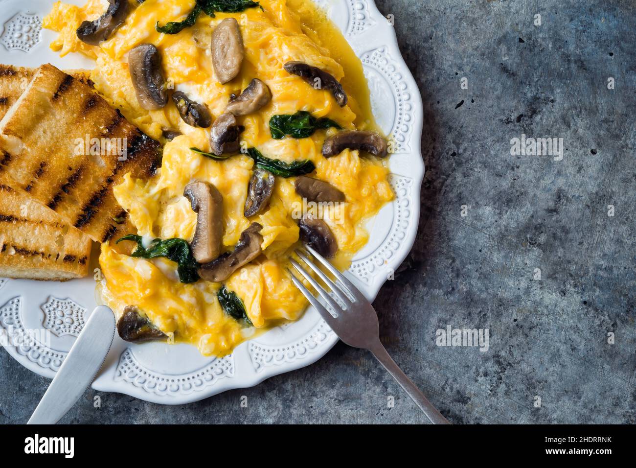 breakfast, snack, scrambled eggs, breakfasts, snacks Stock Photo - Alamy