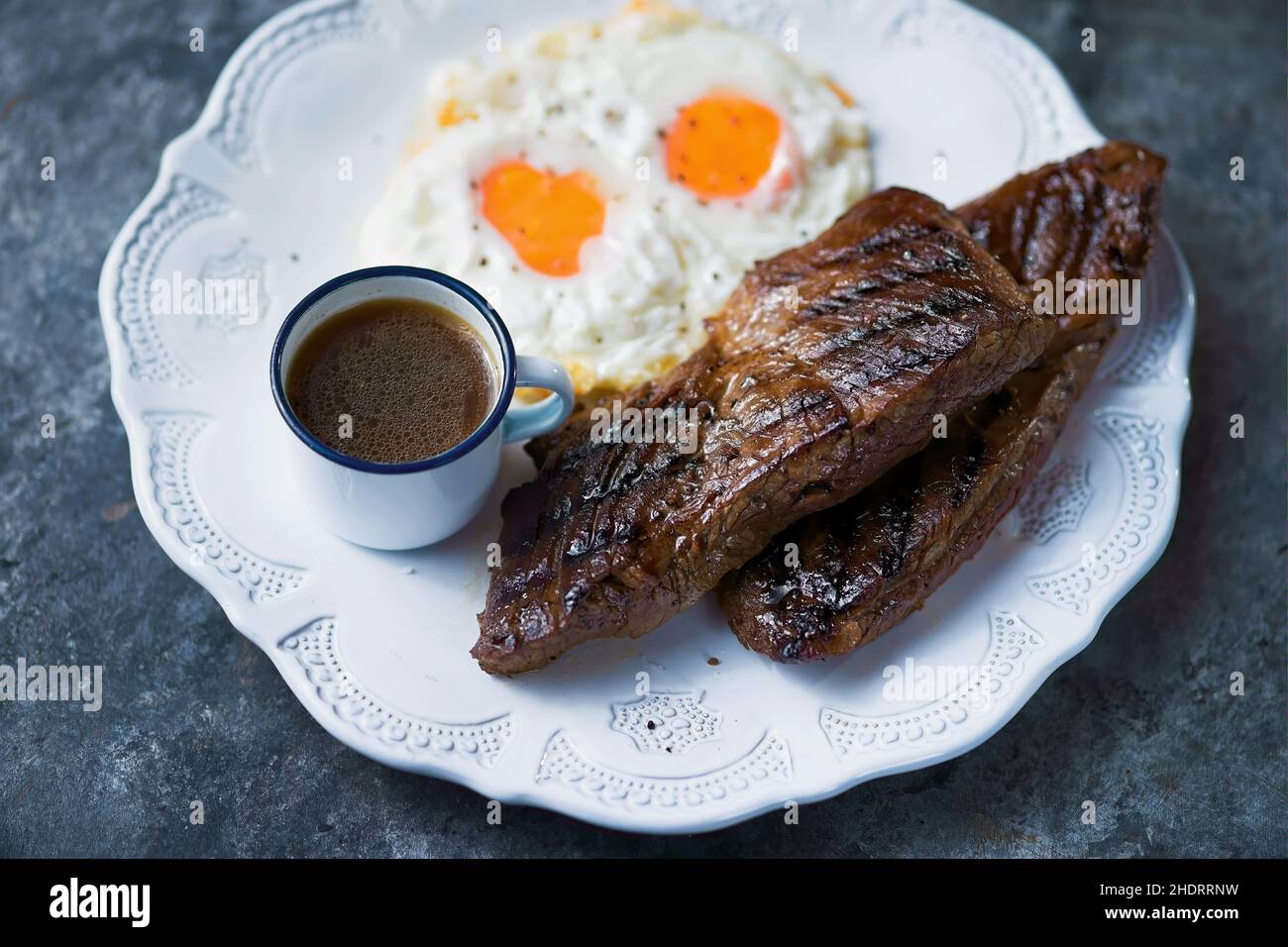 breakfast, steak, fried egg, breakfasts, steaks, fried eggs Stock Photo ...