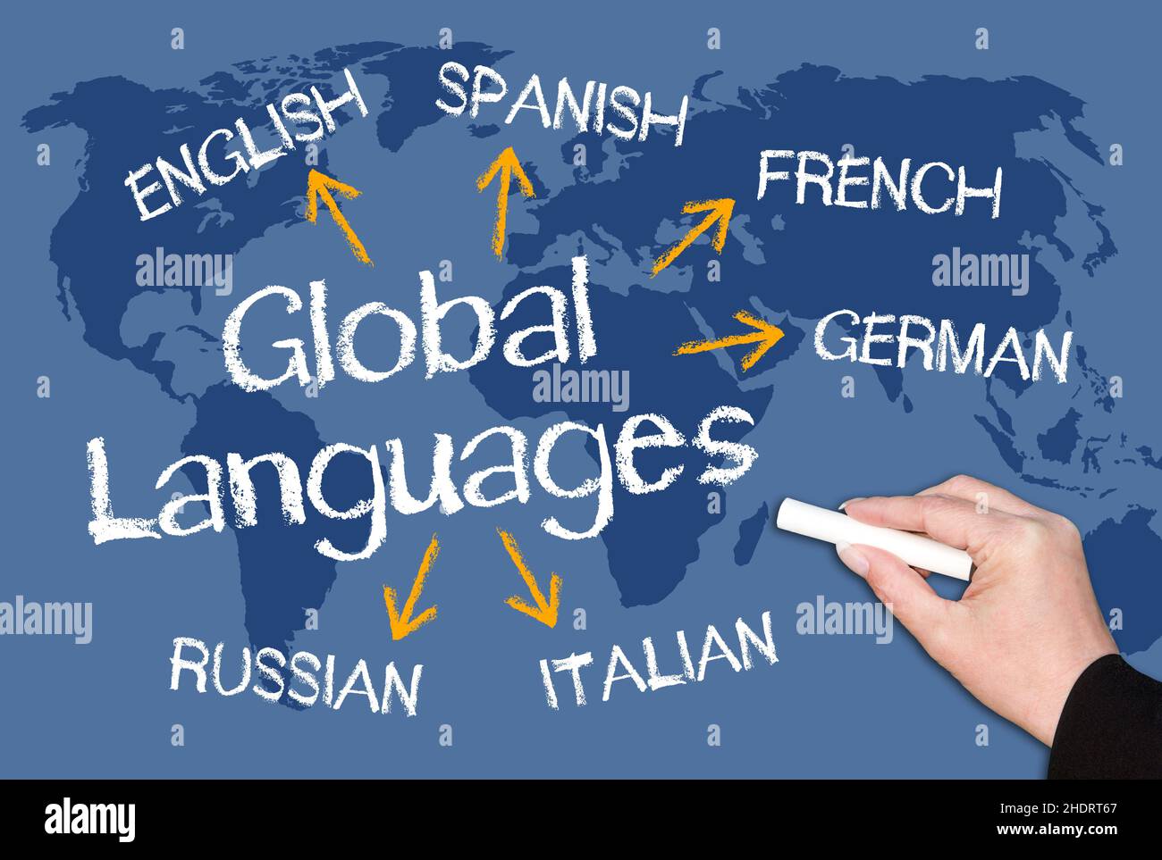 Map of the languages world map hi-res stock photography and images - Alamy