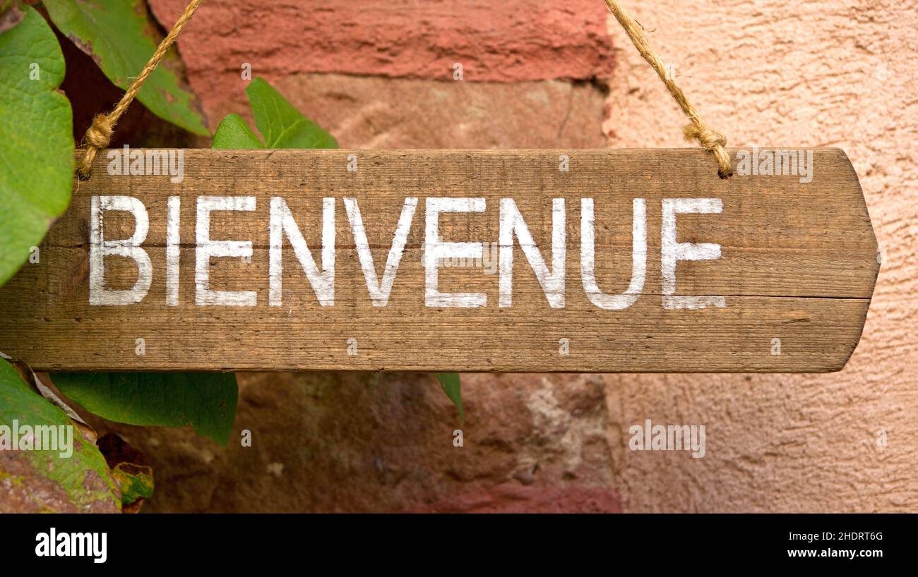 french, welcome, bienvenue, french cultures, welcomes Stock Photo - Alamy