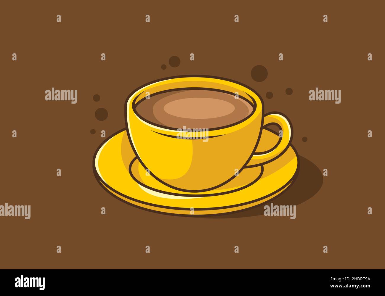 Flat cute design of coffee cup design Stock Vector Image & Art - Alamy