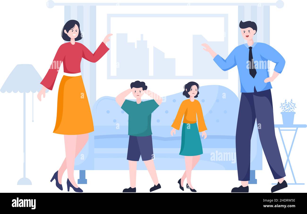 Parenting of Mother, Father and Kids Embracing Each Other in Loving ...