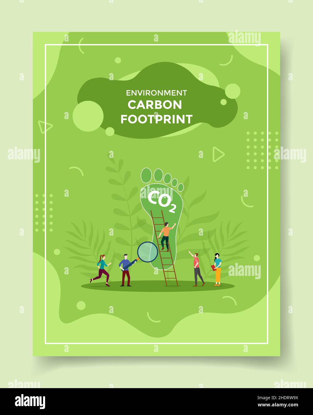 co2 carbon footprint for template of banners, flyer, books, and ...