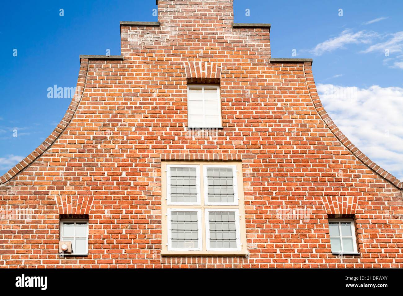 gable, brick house, gables, brick houses Stock Photo - Alamy
