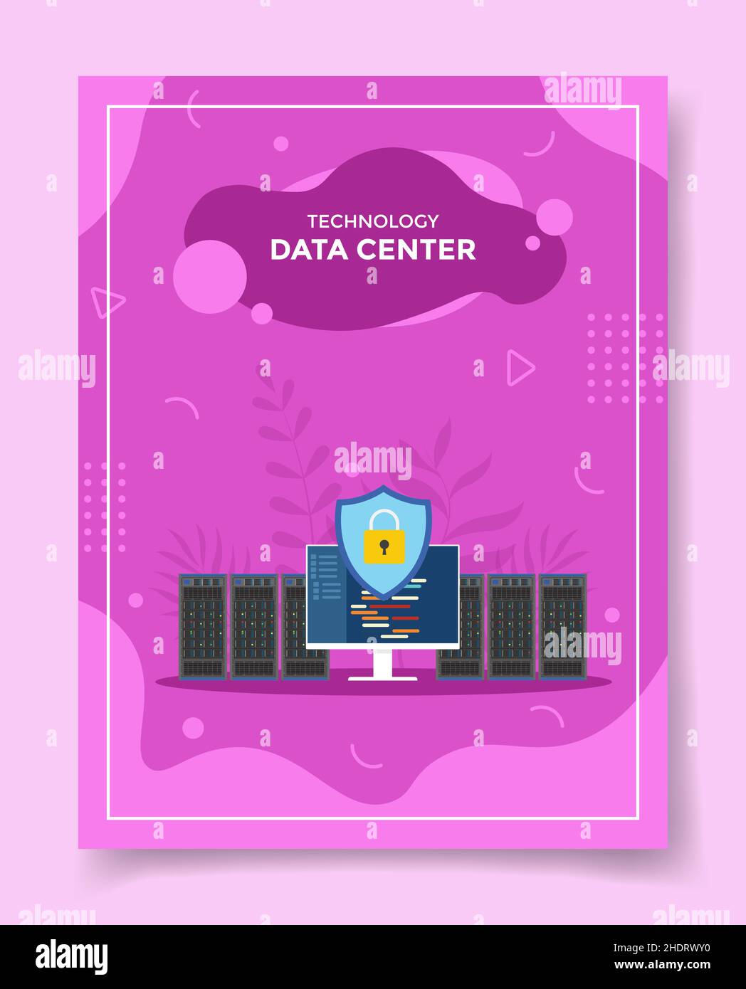 data center technology for template of banners, flyer, books, and ...
