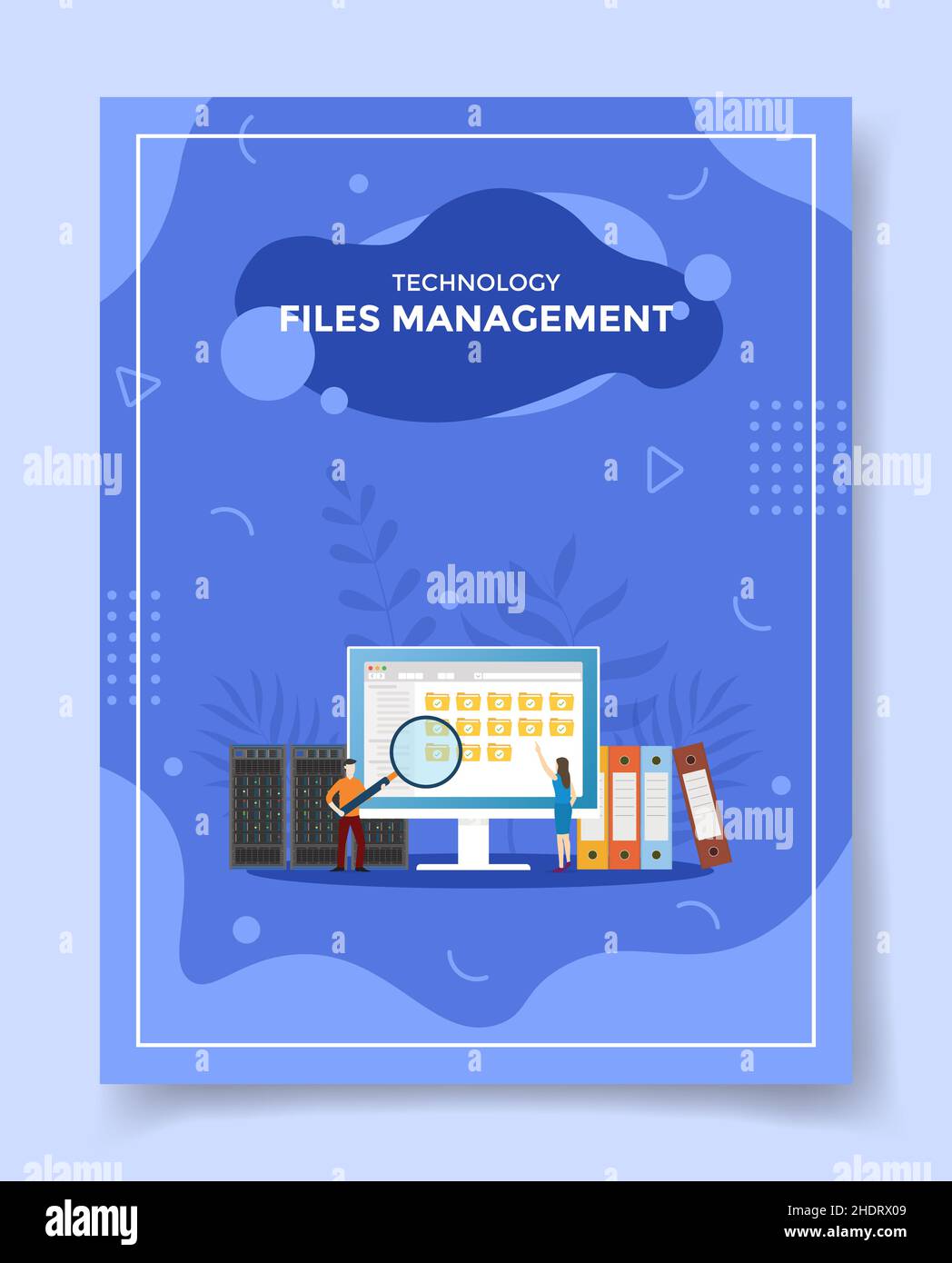 file management technology concept for template of banners, flyer ...