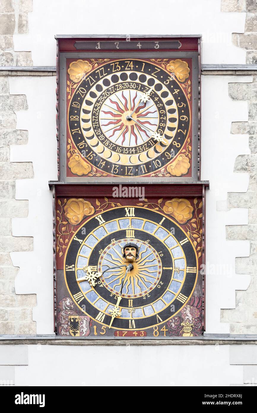 town hall clock, görlitz, moon phase clock, town hall clocks, görlitzs ...