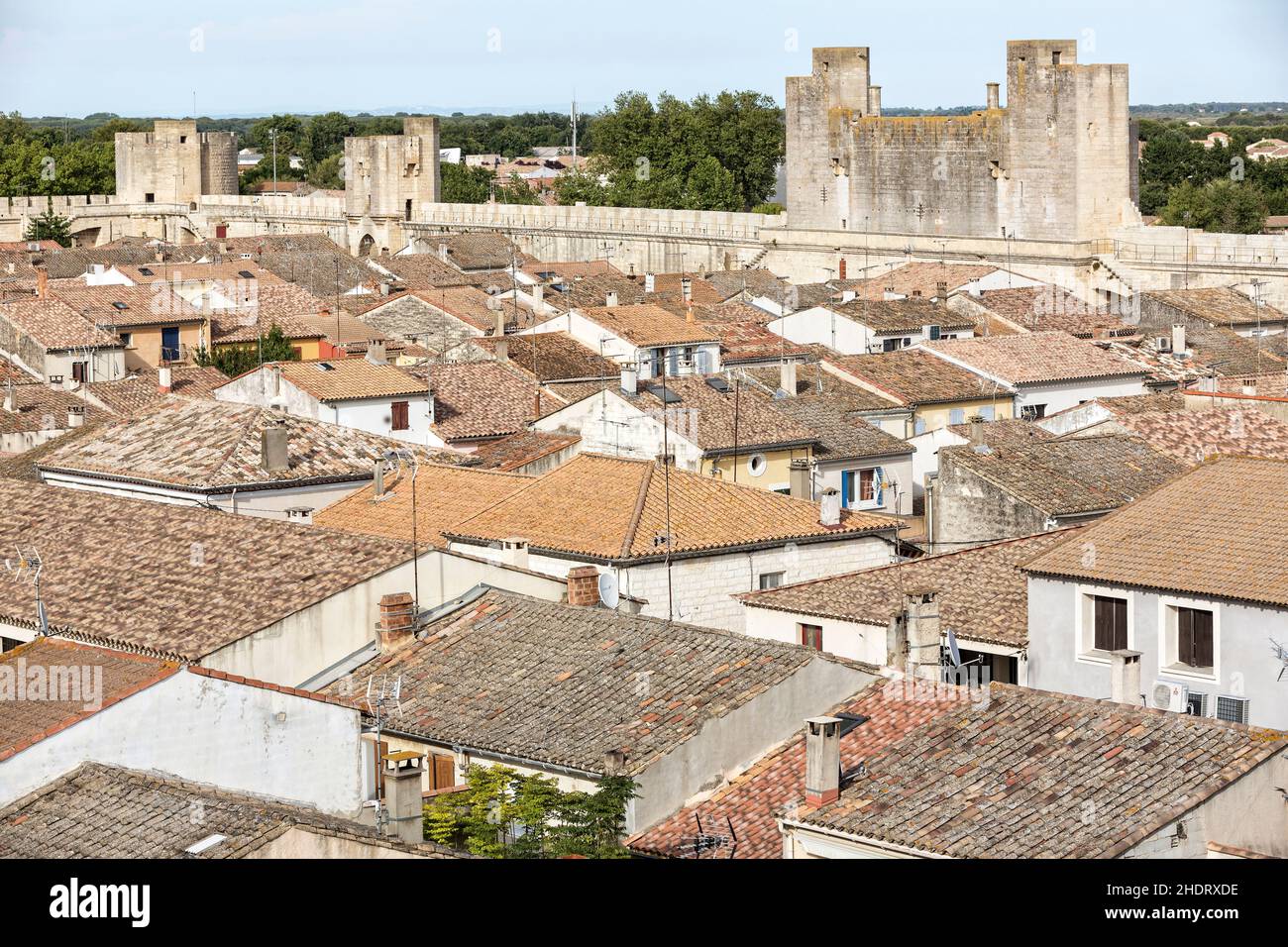 city wall, roofs, aigues mortes, walls, roof Stock Photo - Alamy
