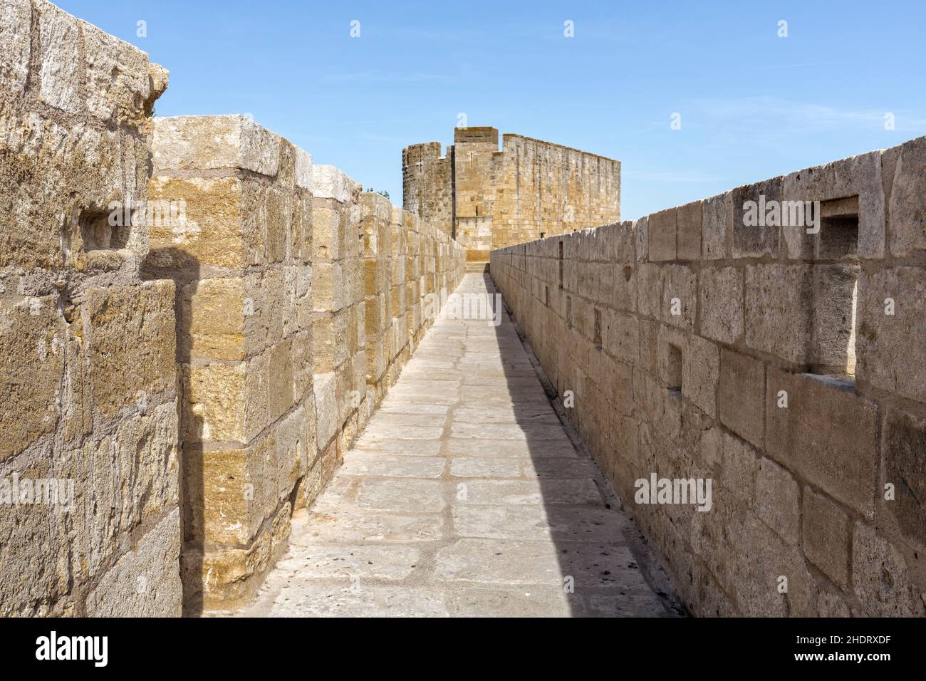 city wall, patrol path, aigues mortes, walls, patrol paths Stock Photo ...