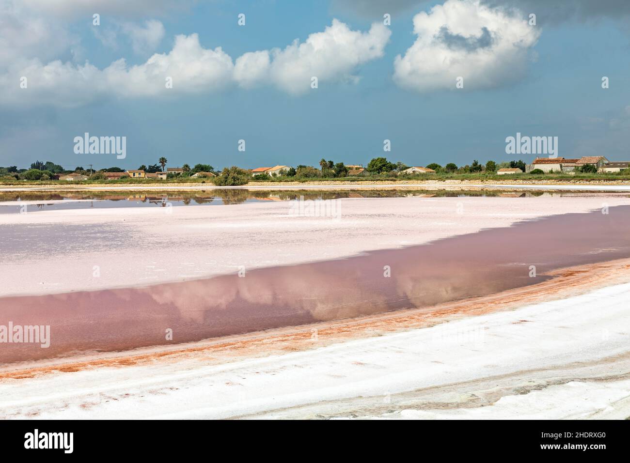 france, salt evaporation pond, frances, salt evaporation ponds Stock ...