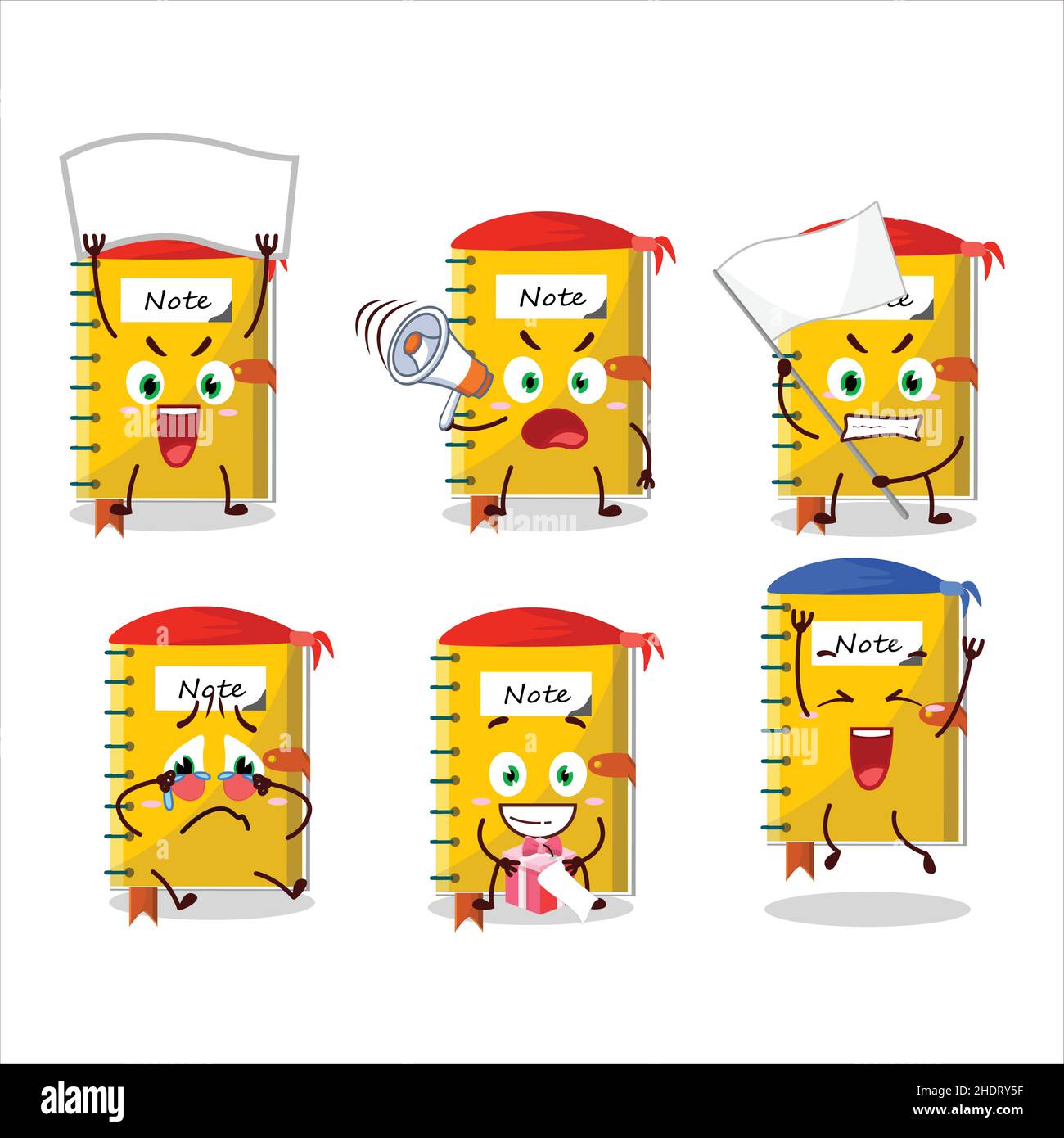 Mascot design style of note book character as an attractive supporter ...