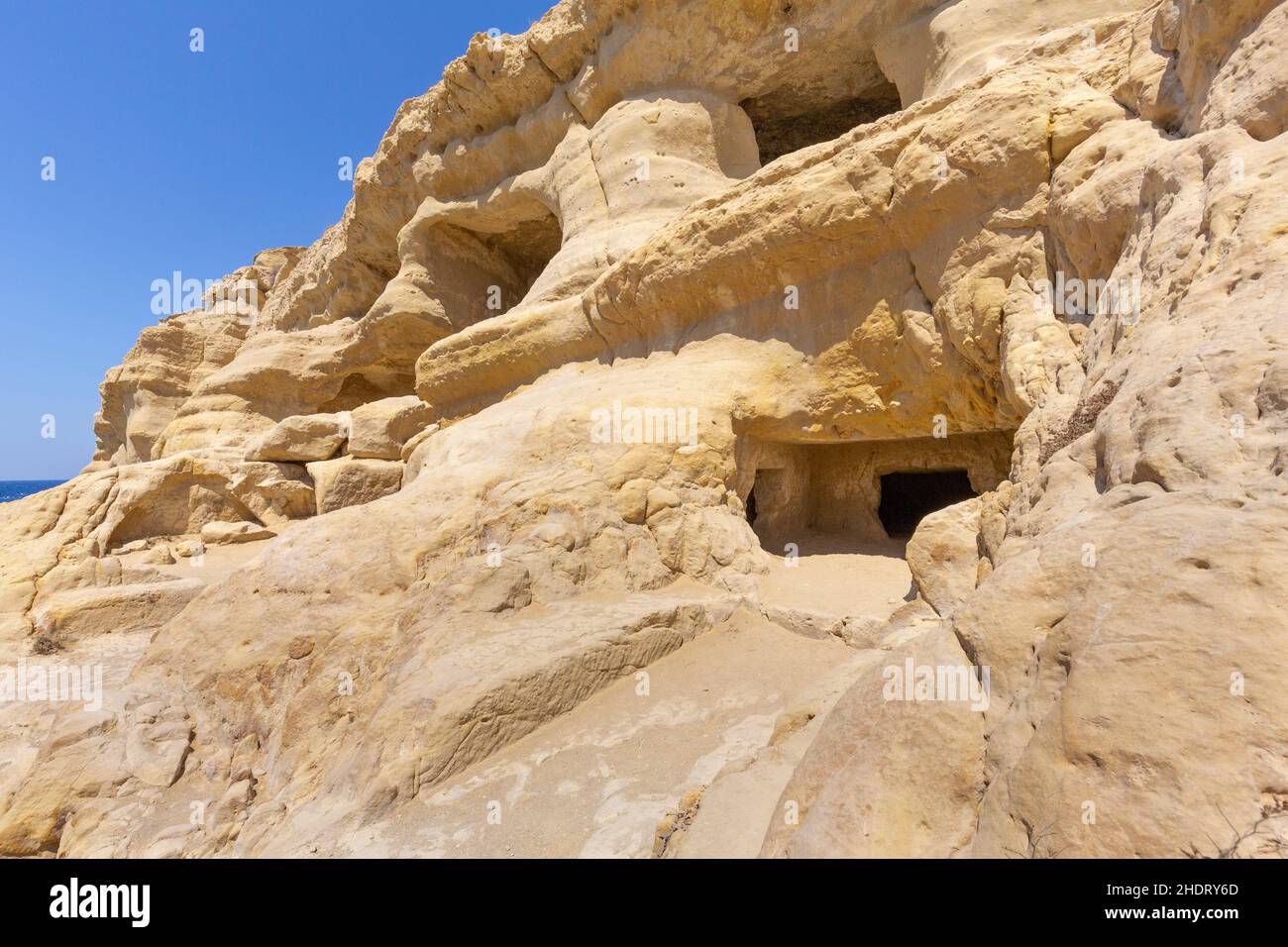 matala, Caves, matalas Stock Photo - Alamy