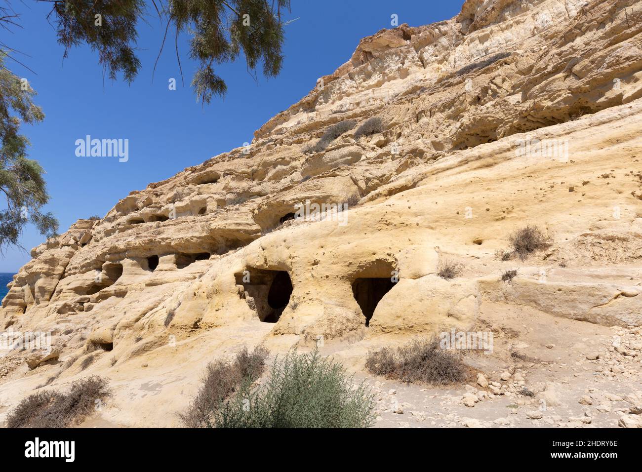 matala, Caves, matalas Stock Photo - Alamy