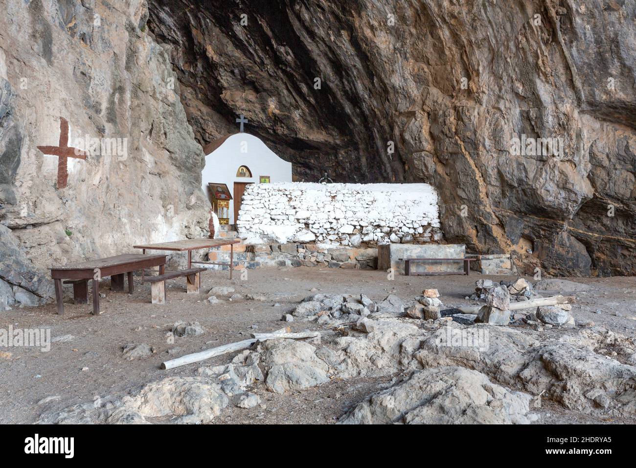 crete, rock church, cretes, rock churchs Stock Photo - Alamy