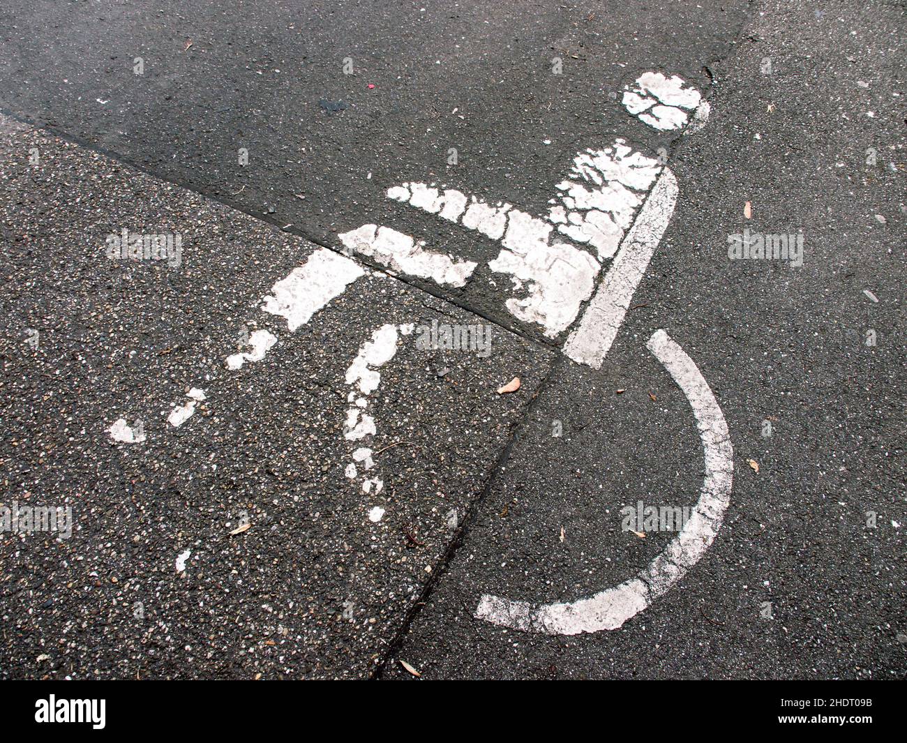 disabled driver sign, disabled driver signs Stock Photo - Alamy