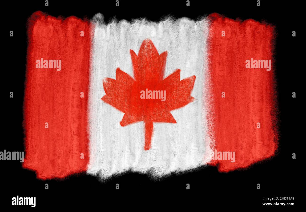 Canada flag drawing images hi-res stock photography and images - Alamy