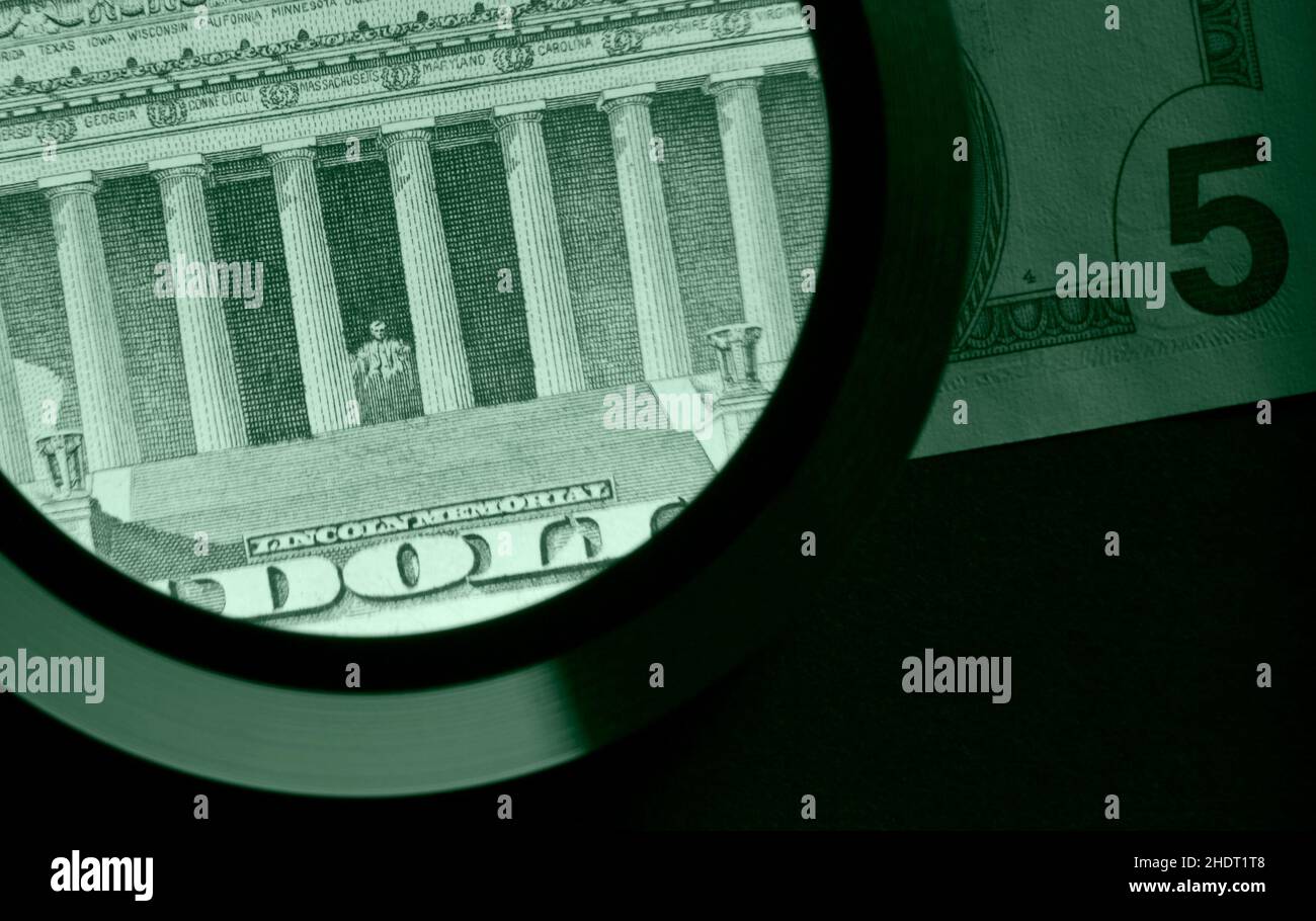 magnifying glass, dollar, fake, american money, dollars, fakes Stock ...