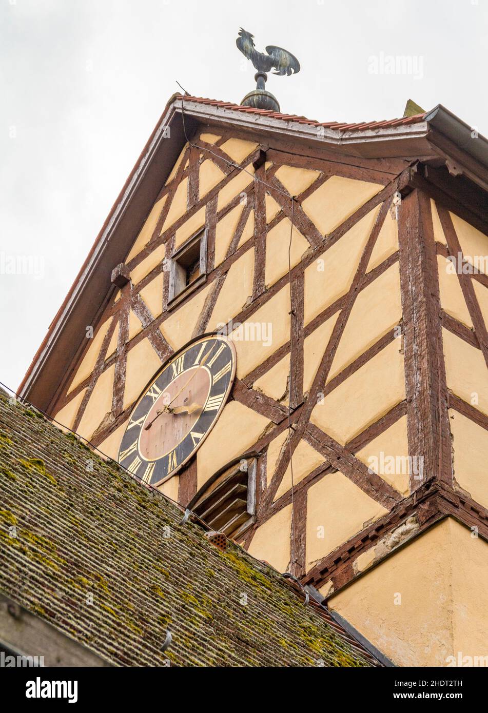 clock tower, timbered, clock towers, half-timbered, timbereds Stock ...