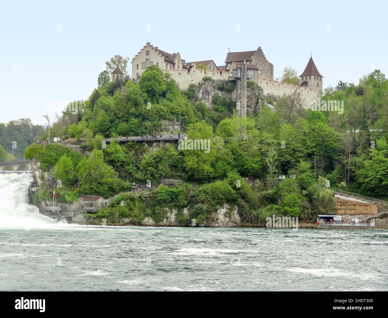 rhine falls, castle laufen, schloss laufens Stock Photo - Alamy