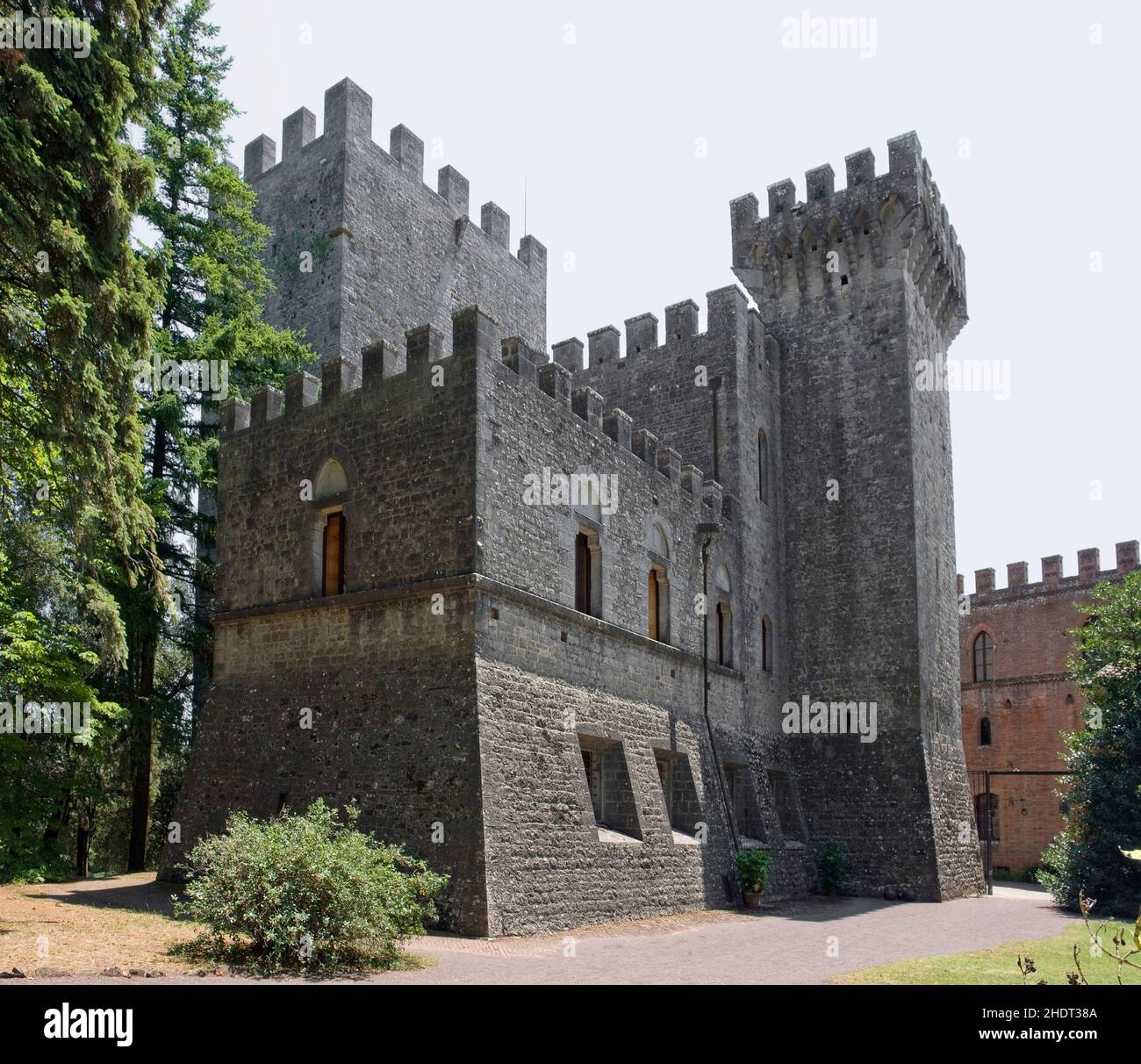 fortress, castello di brolio Stock Photo - Alamy