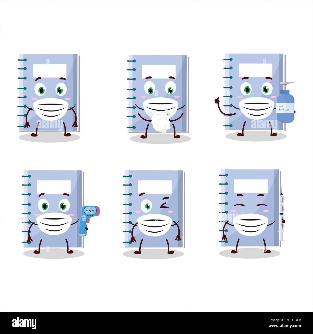 A picture of blue book cartoon design style keep staying healthy during ...