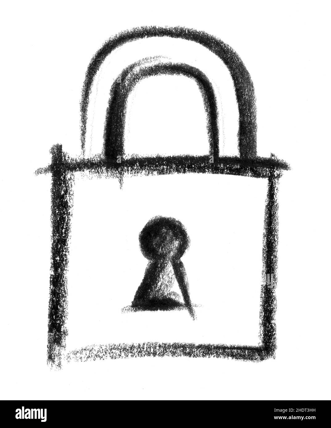 Black and white locks Cut Out Stock Images & Pictures - Alamy